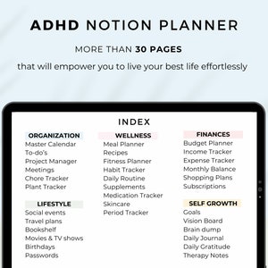 ADHD Notion Template PLR Life Planner - Sell on Etsy Digital Products ...