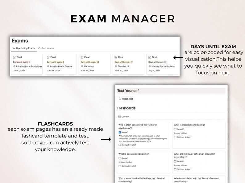 Student Planner Notion Template ADHD Digital Planner for College Student Notion Planner College ...