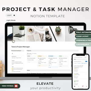 Project Management Notion Template Project Manager Task Manager Daily ...