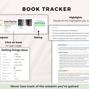 Digital Reading Journal Notion Template, Book Tracker, Notion Bookshelf Dashboard, iPad Planner ...