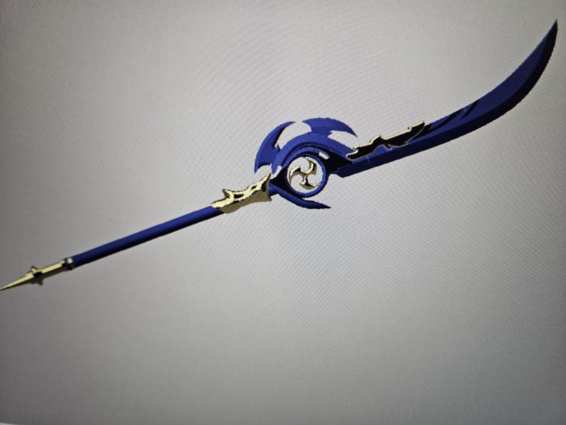 Genshin Impact Engulfing Lightning Polearm Cosplay STL File - Etsy