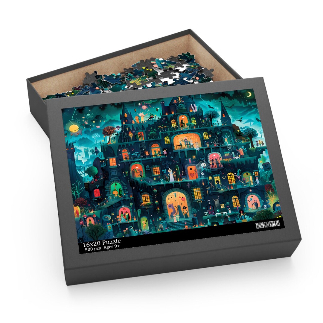 Midnight Masquerade Jigsaw Puzzle 500 Piece Enchanted Halloween ...