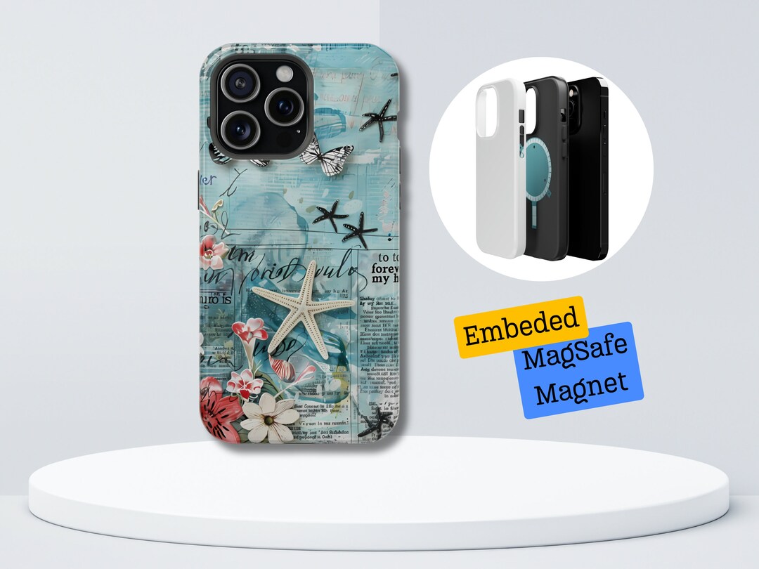 Coastal Breeze iPhone Case With Magsafe, Serene Beach Theme , Premium ...