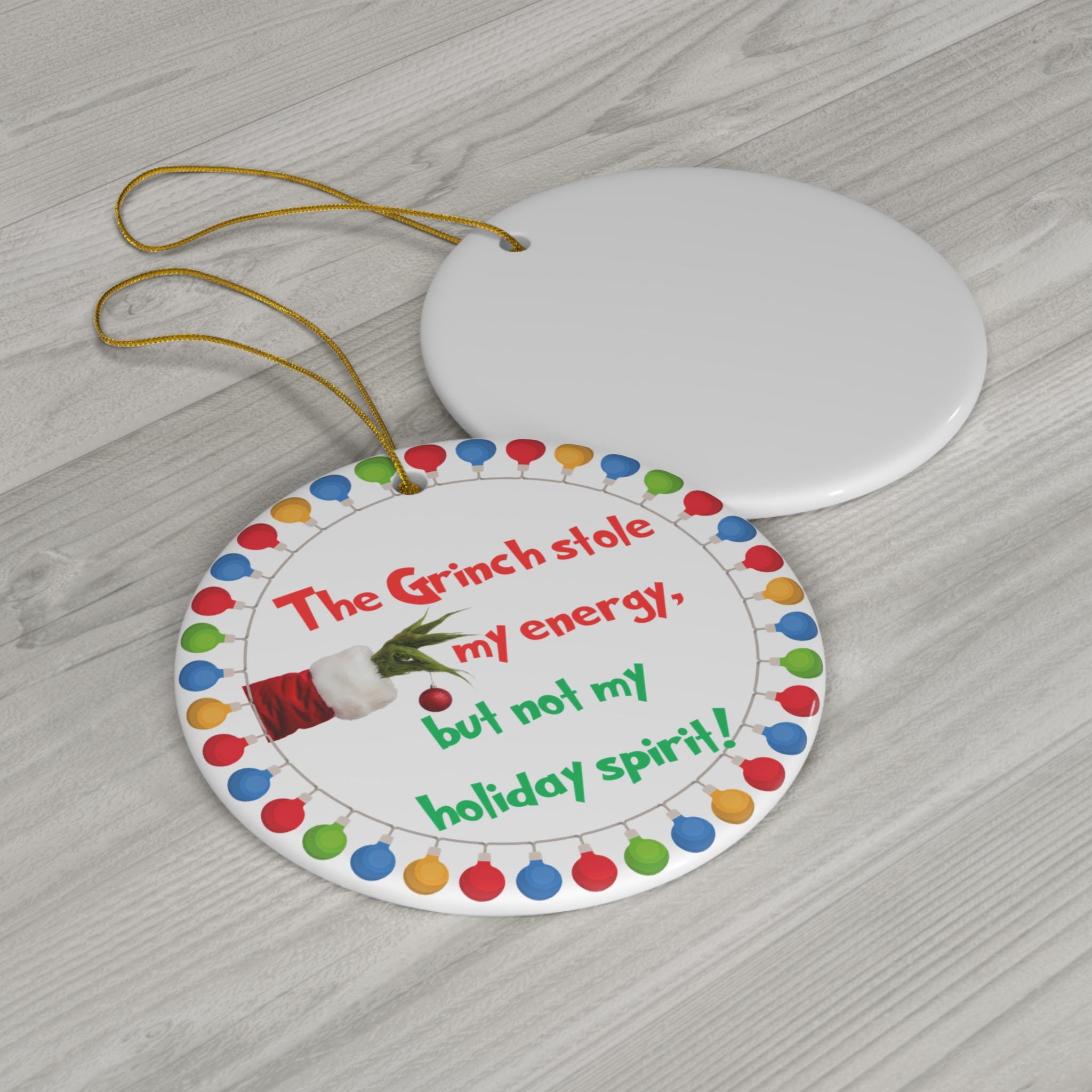 Grinch Ceramic Ornament - Etsy