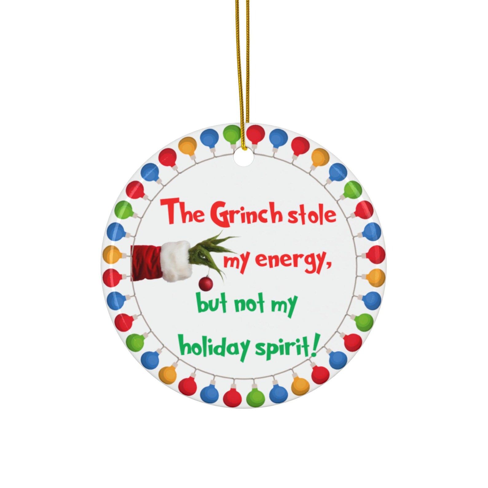 Grinch Ceramic Ornament - Etsy
