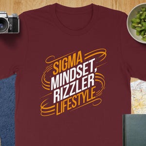 Sigma Mindset T-shirt, Rizzler Lifestyle Shirt, Fitness Motivational ...