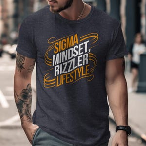 Sigma Mindset T-shirt, Rizzler Lifestyle Shirt, Fitness Motivational ...