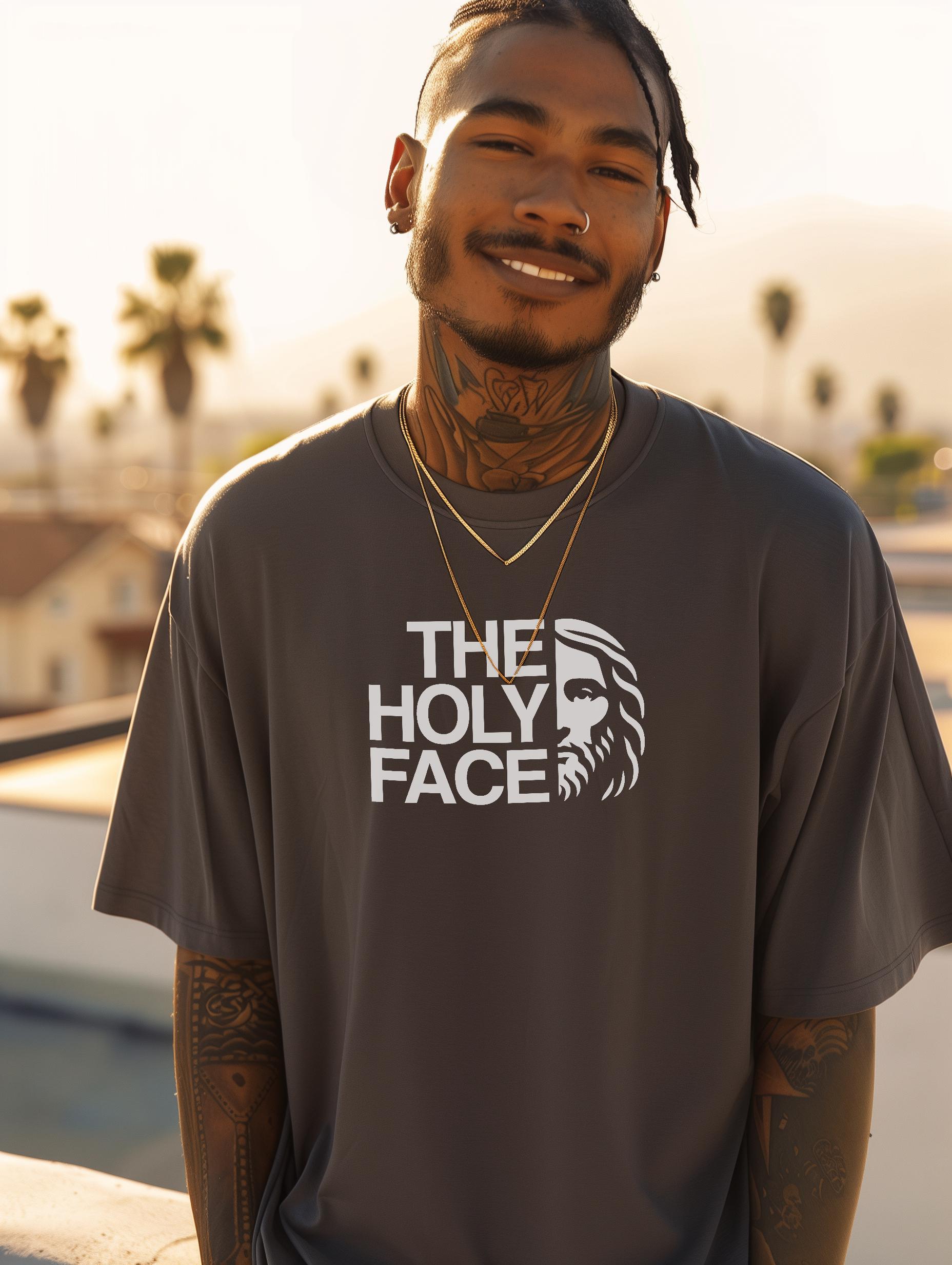 Christian Tshirt, Holy Face Jesus Tee, Religious Clothing, Comfort ...