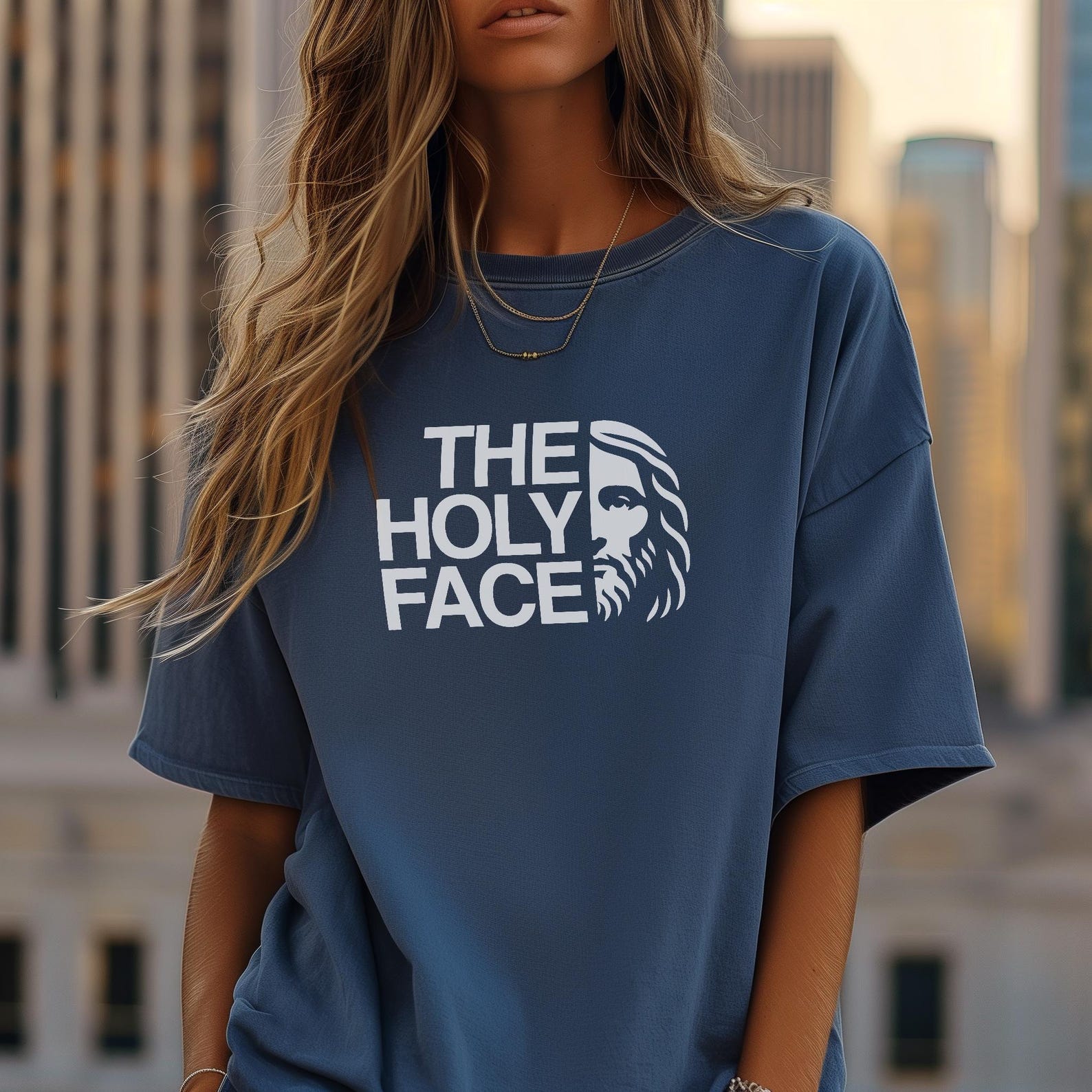 Christian Tshirt, Holy Face Jesus Tee, Religious Clothing, Comfort ...