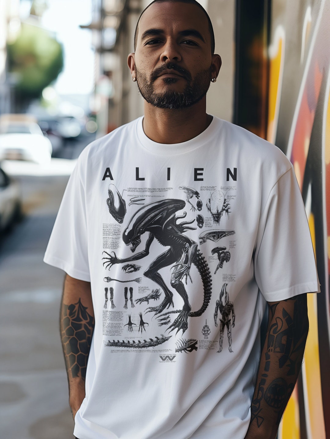 Alien T-shirt Featuring Original Concept Art Sketches From Ridley ...