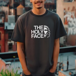 Christian Tshirt, Holy Face Jesus Tee, Religious Clothing, Comfort ...