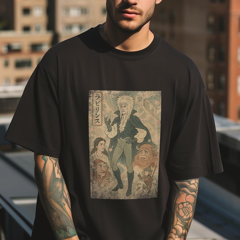 Labyrinth T-shirt: David Bowie Goblin King, Japanese Poster Art - Etsy