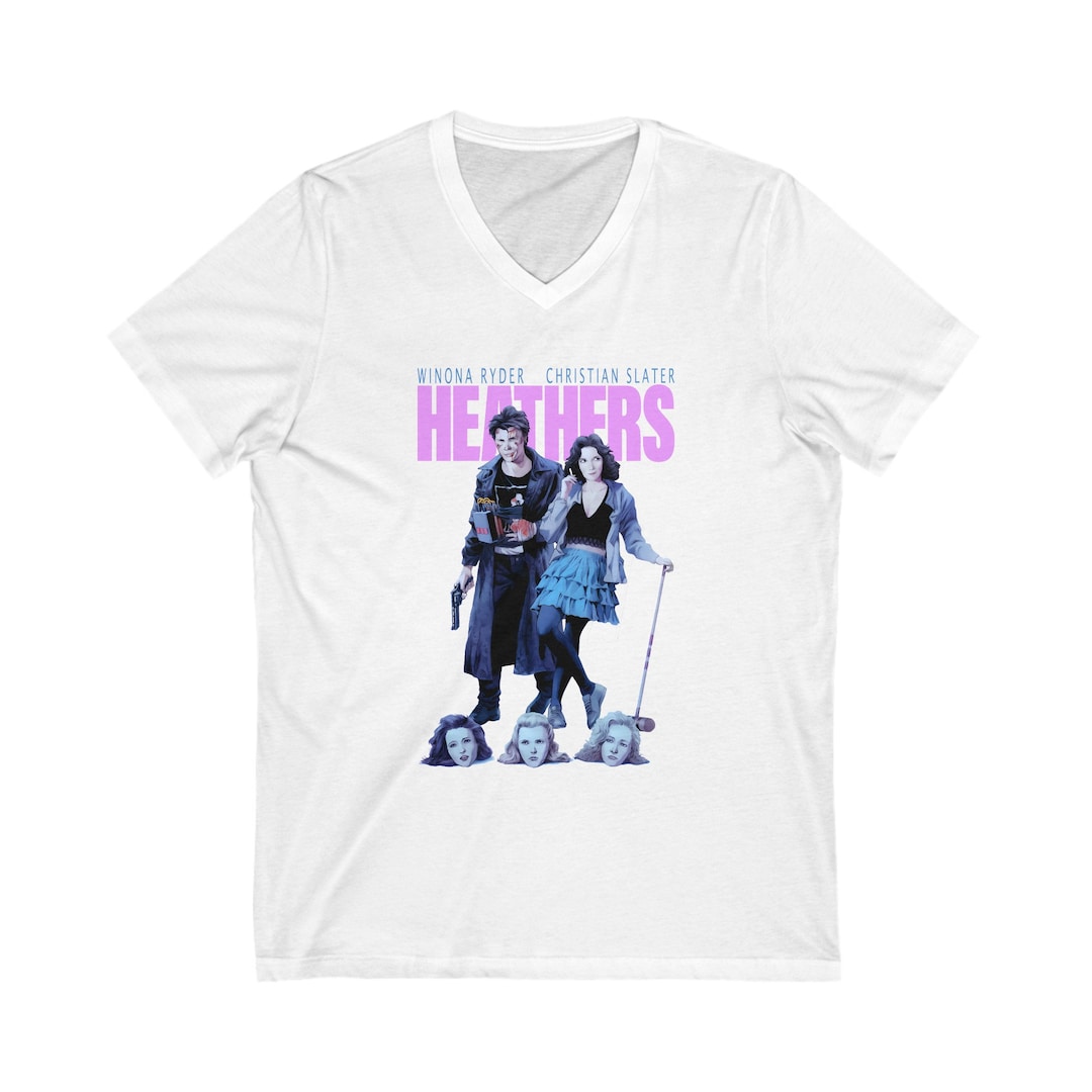 Heathers V-neck Tshirt Classic 80s Film Tee Featuring Christian Slater ...