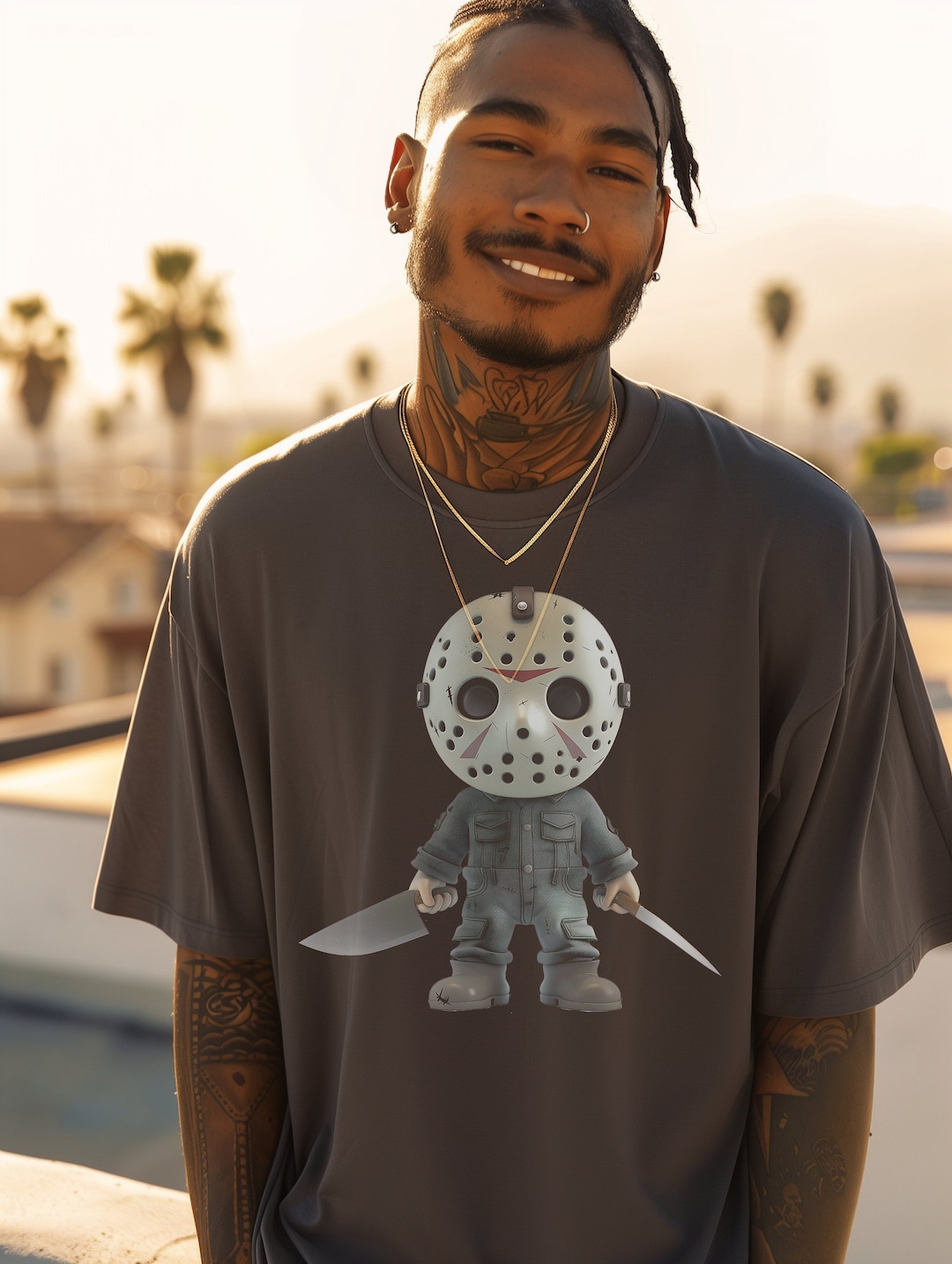 Jason Voorhees Tshirt Horror Character Design, Halloween Apparel ...