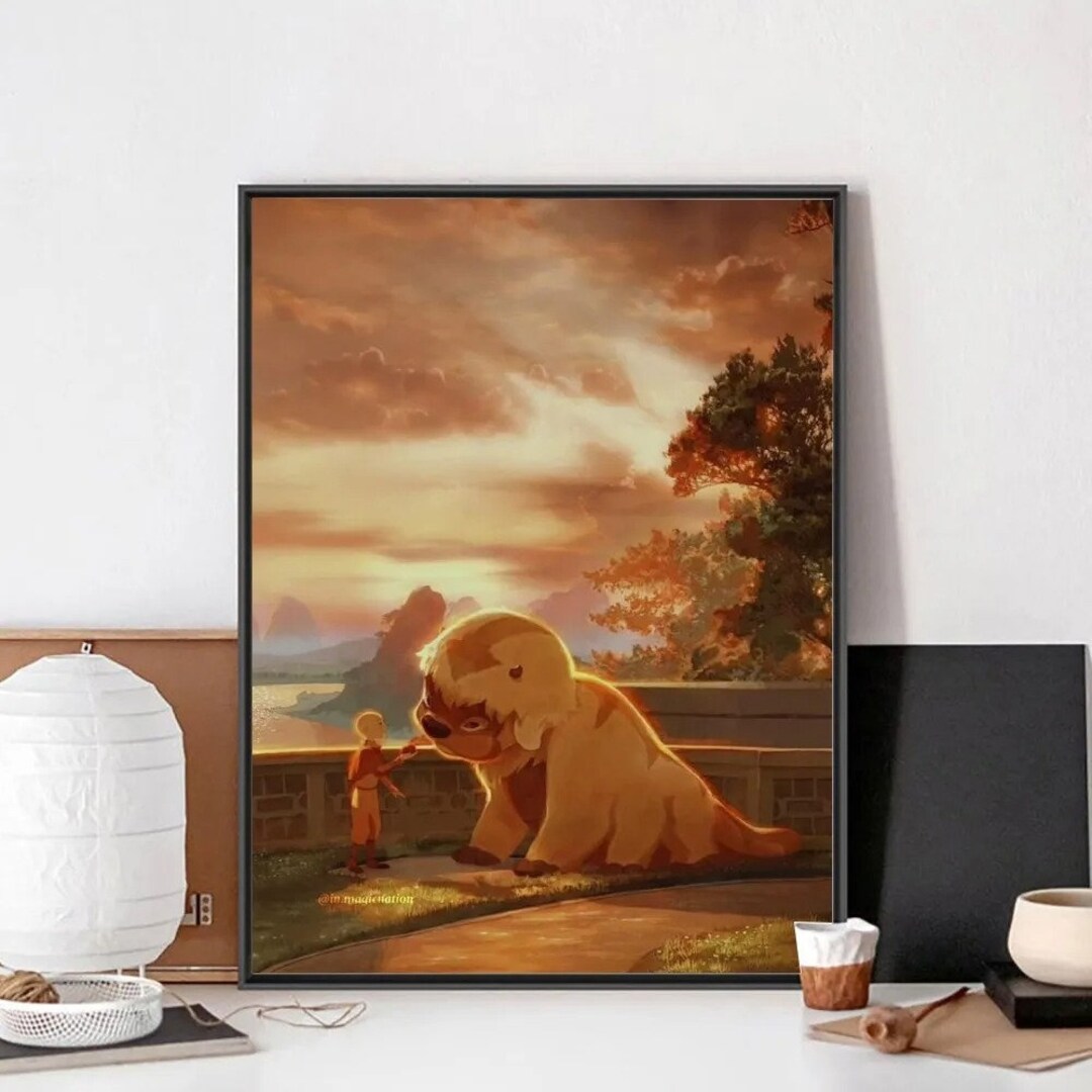 Avatar the Last Airbender Appa Poster: No Framed Kraft Paper Poster for ...