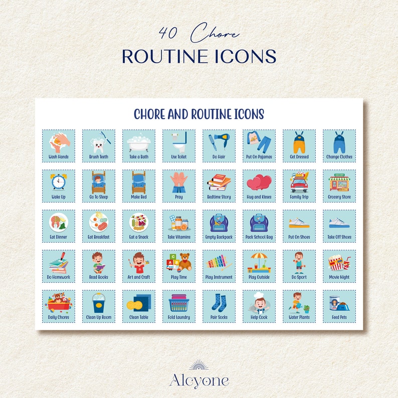 Kids Evening Routine Chart, Printable Bedtime Checklist, Night Visual ...