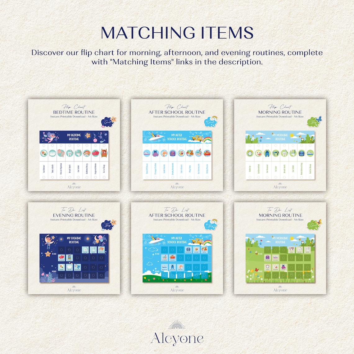 Kids Bedtime Routine Chart, Printable Folding Flip Chart for Evening ...