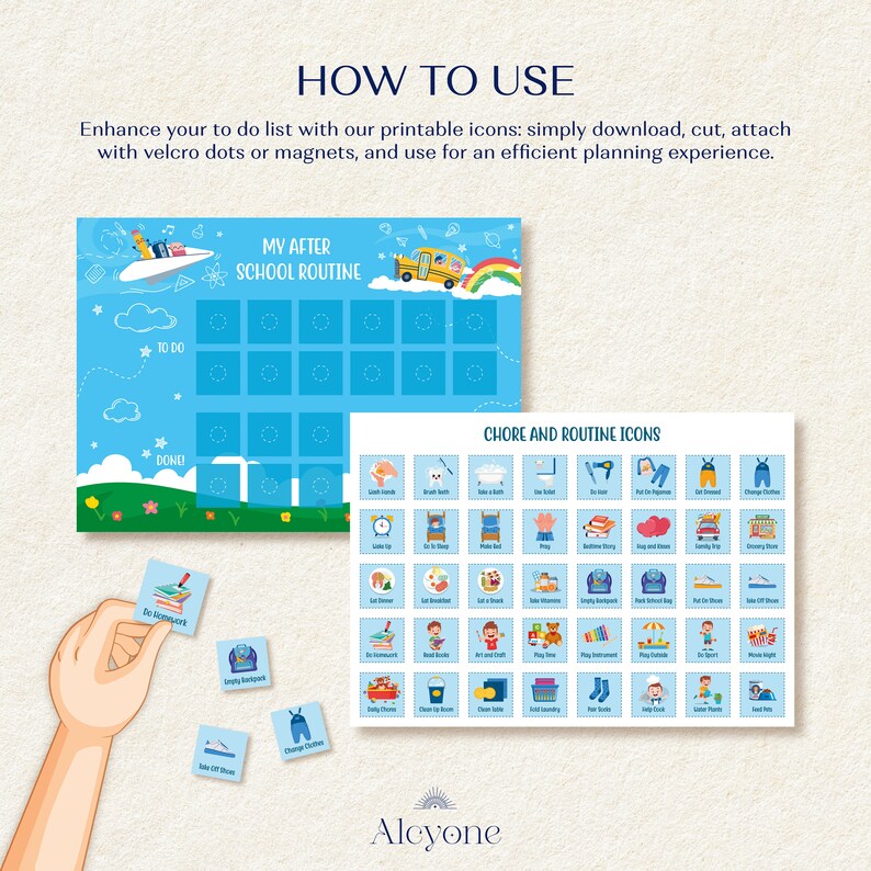 Kids After School Routine Chart, Printable Afternoon Checklist, After ...