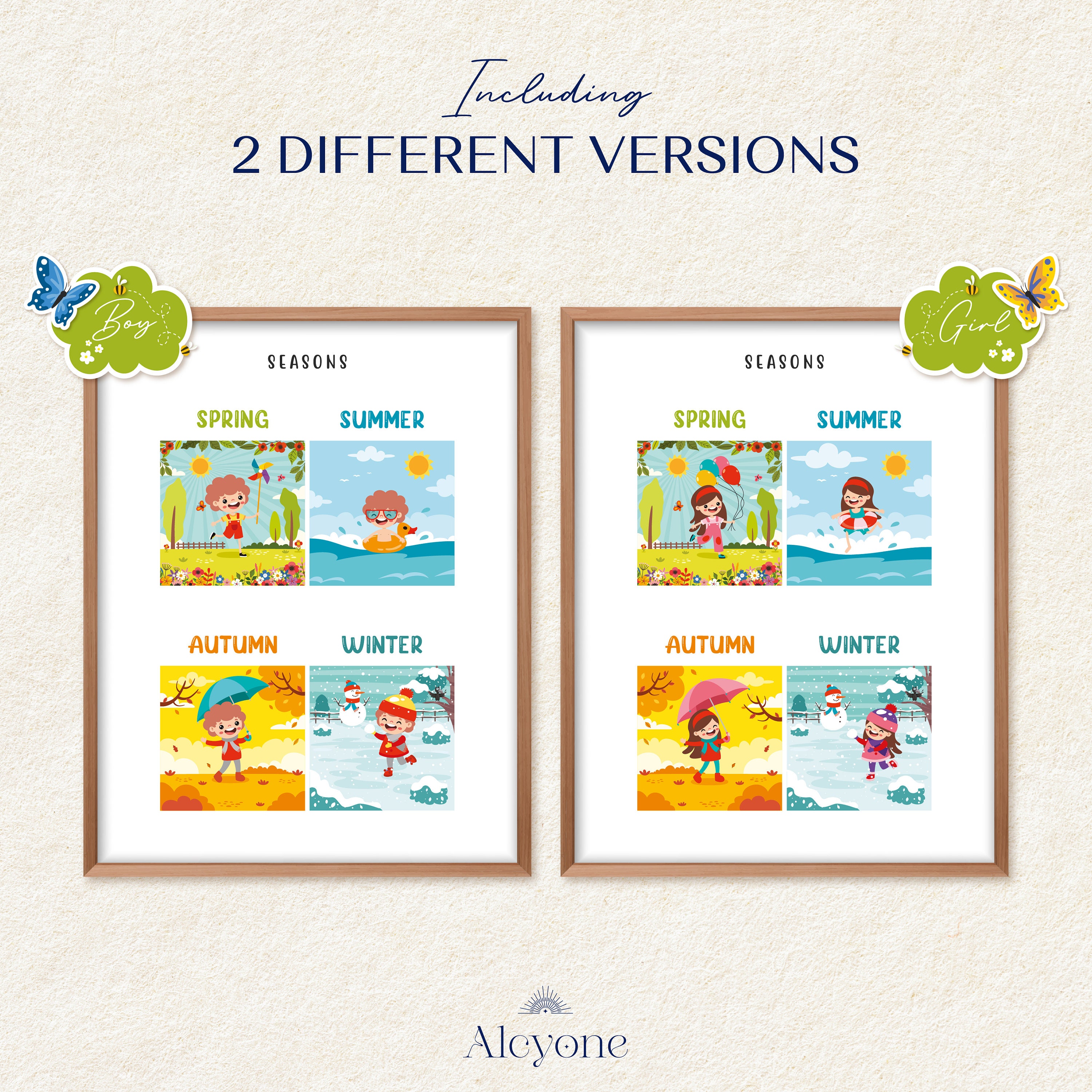 Set of 30 Educational Posters for Kids, Printable Learning Wall Art for ...