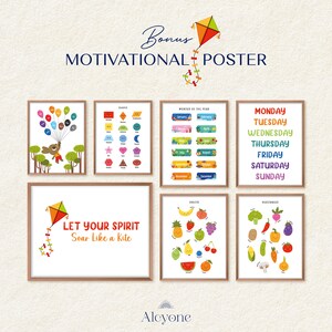 Set of 8 Educational Posters for Kids, Printable Learning Wall Art for ...