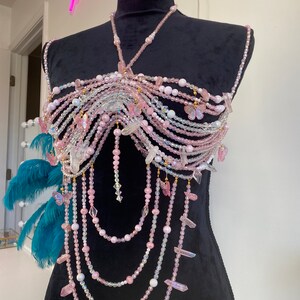 Custom Beaded Top, Beaded Bralette, Beaded Top, Body Jewelry - Etsy