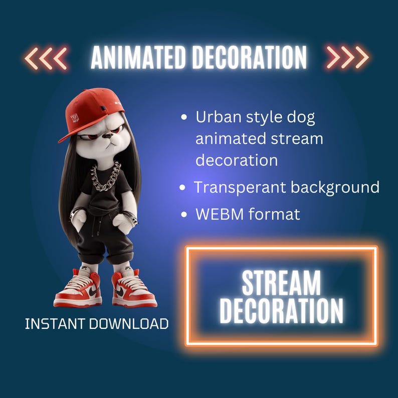 Urban Dog Music Twitch Animated Stream Overlay: Stream Graphics (WEBM ...