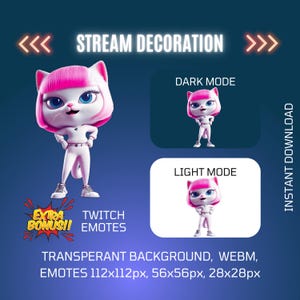 K-pop Dancing Cat Animated Stream Overlay & Emote (digital Download) - Etsy