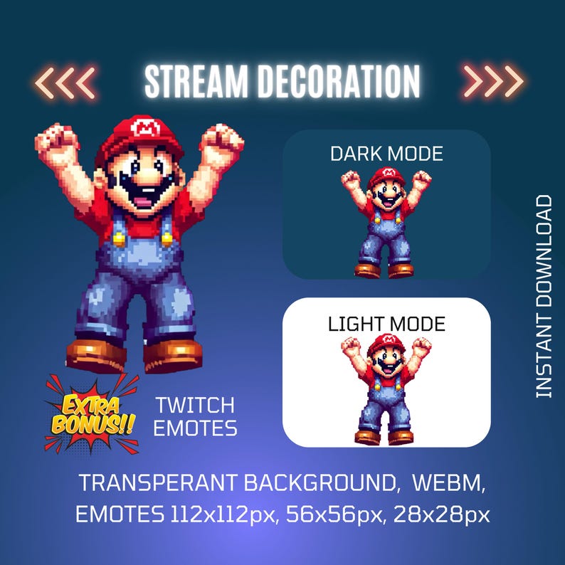 8 Bit Retro Video Game Character: Animated Twitch Stream Overlay ...