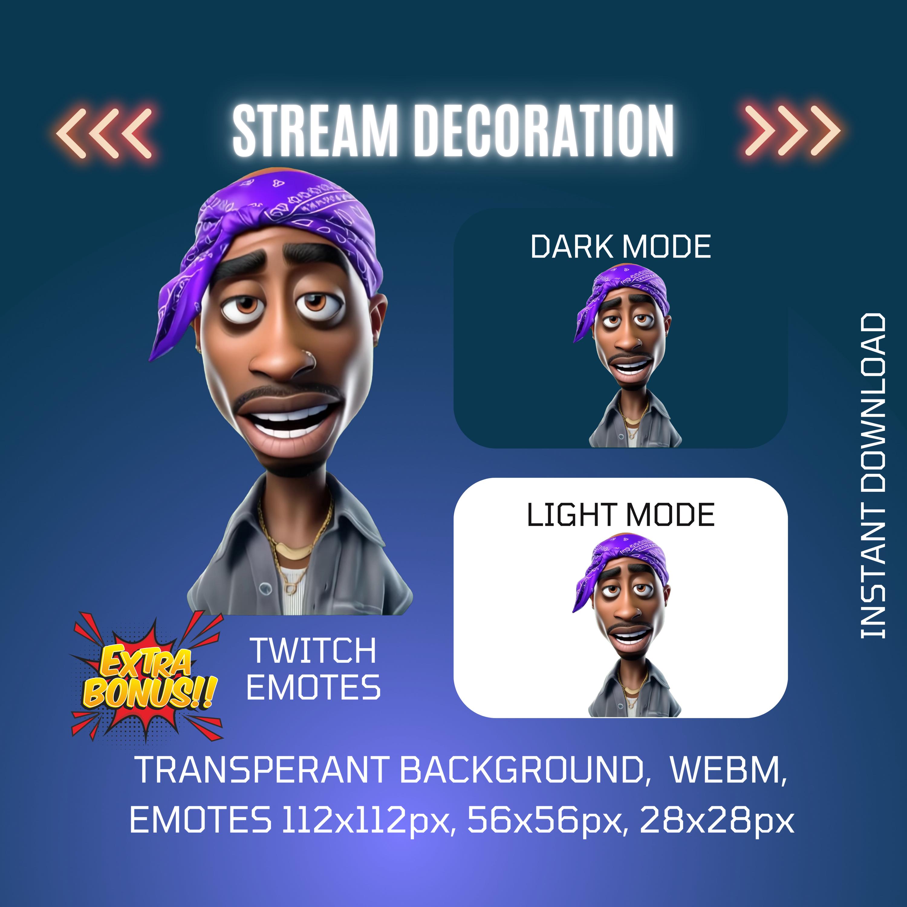 Animated Old School Rapper, Twitch Hip Hop Stream Decor, Overlay ...