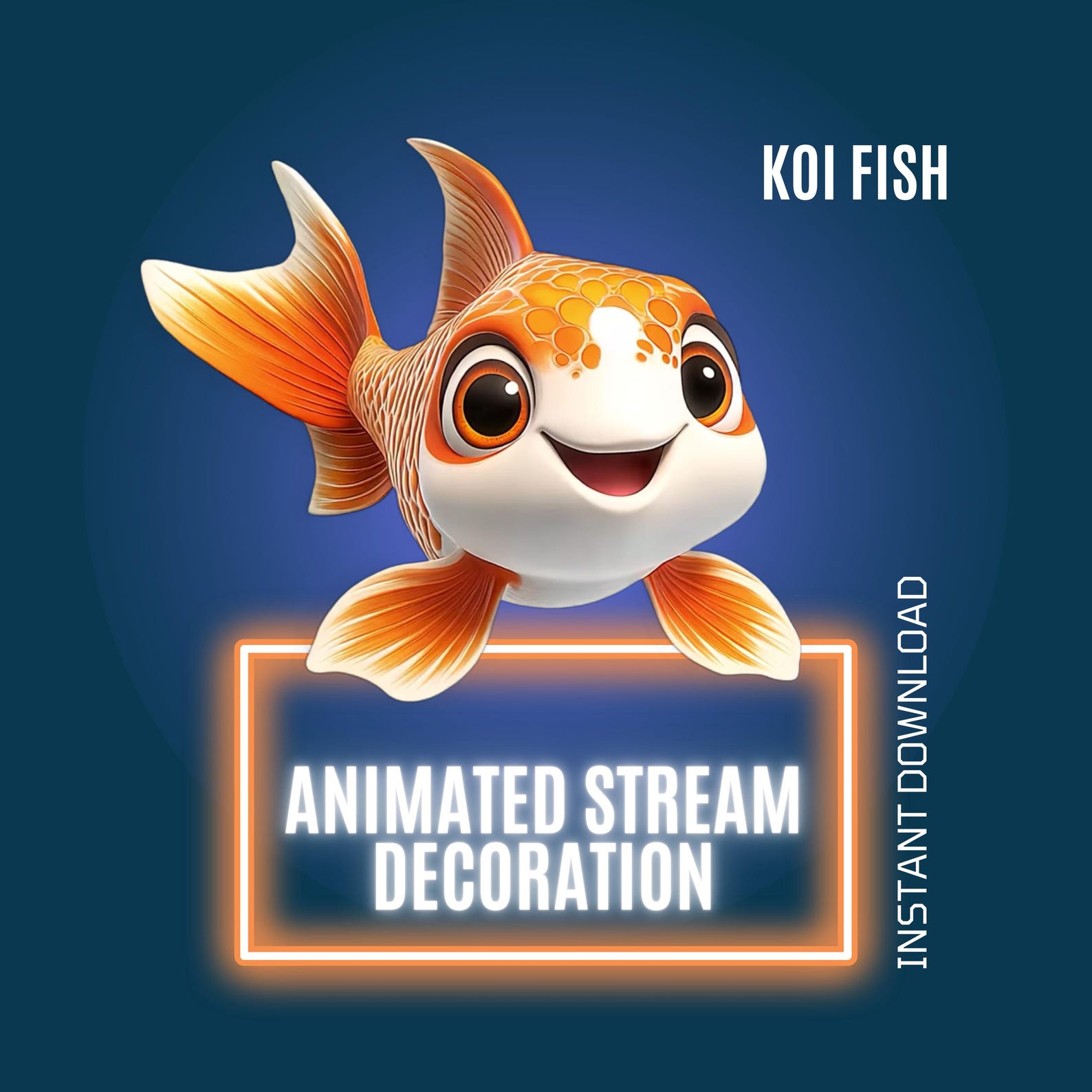 Kawaii Koi Fish Animated Stream Overlay (WEBM & GIF) - Etsy