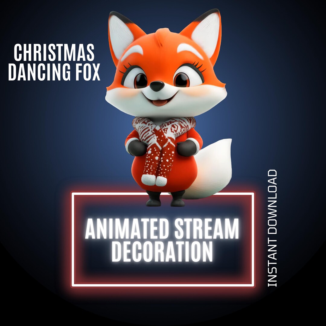 Animated Dancing Christmas Fox, Twitch Xmas Stream Decor, WEBM HD ...