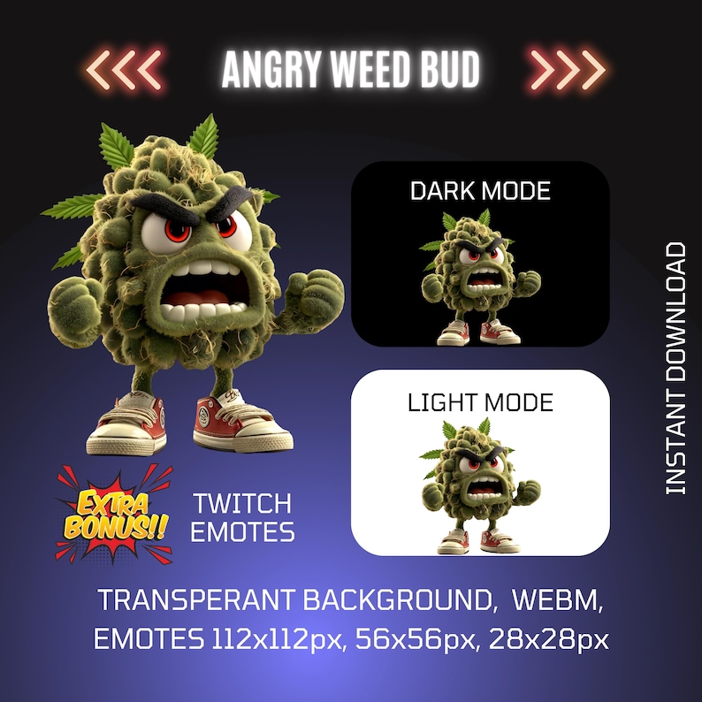 3 Weed 420 Twitch Stream Animated Decorations, Twitch 420 Animated ...