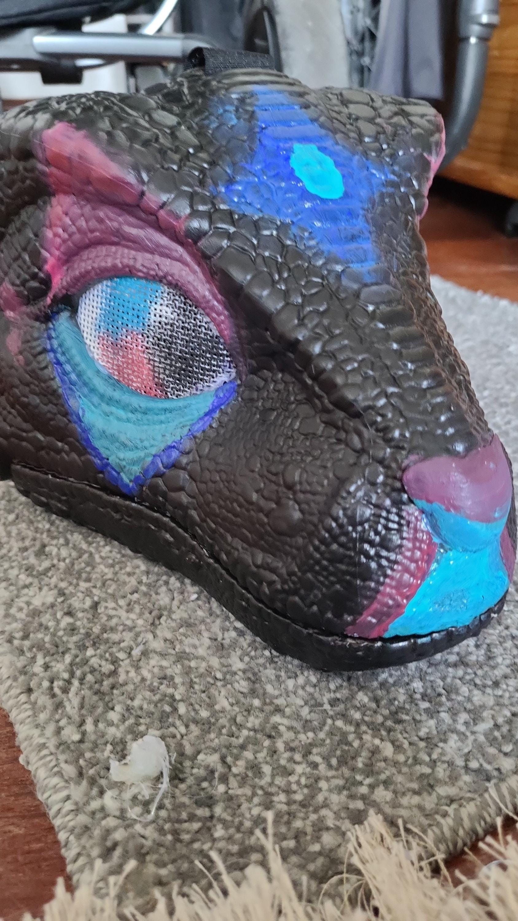 Custom Painted Dinosaur Mask - Etsy