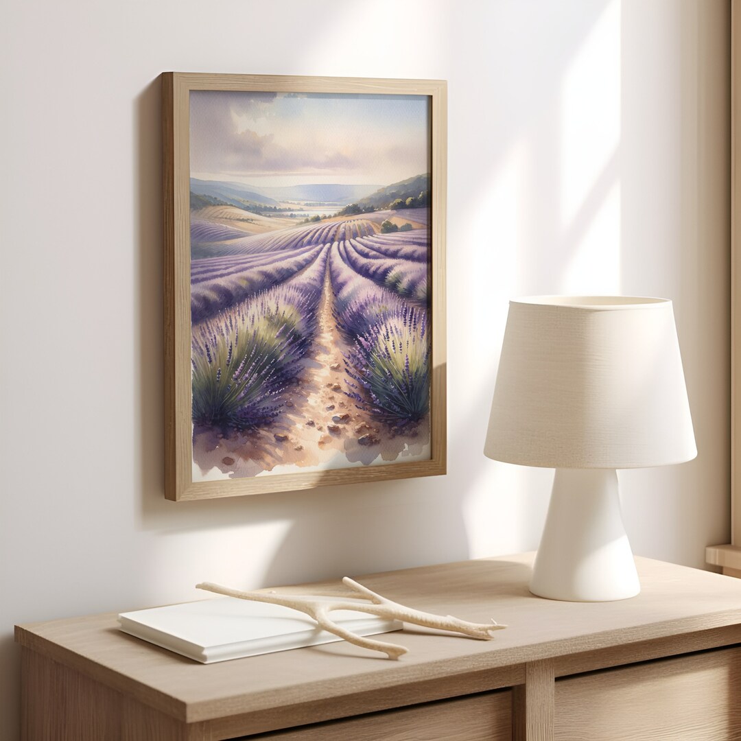 Lavender Field Art Print Download Print Wall Art for Frame Art for Gift ...