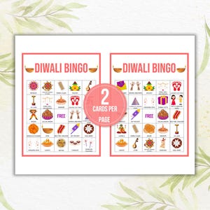 Diwali Bingo, 40 Diwali Bingo Cards, Diwali Games, Party for Kids ...