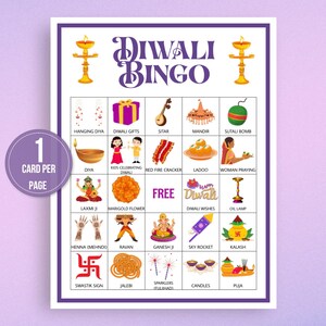 Diwali Bingo, 30 Diwali Bingo Cards, Diwali Games, Party for Kids ...