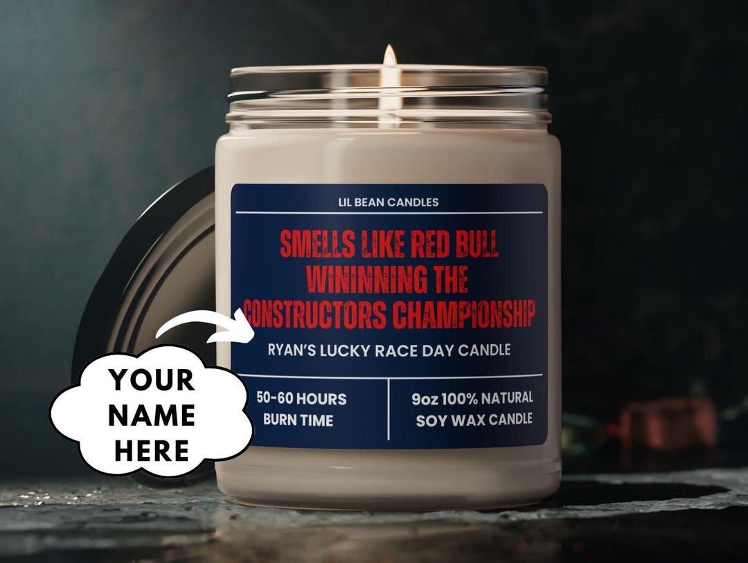 Smells Like Red Bull Formula 1 Candle, F1 Red Bull Candle , Funny ...