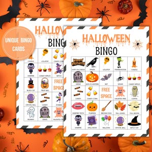 Halloween Bingo, 40 Halloween Bingo Cards, Halloween Activity for Kids ...