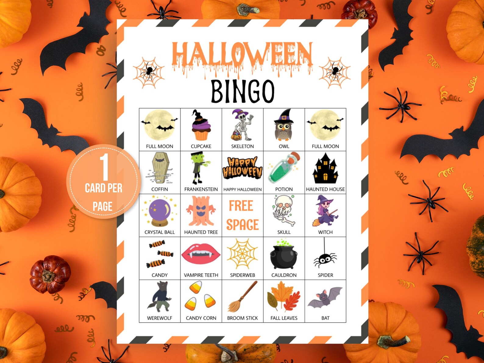Halloween Bingo, 40 Halloween Bingo Cards, Halloween Activity for Kids ...