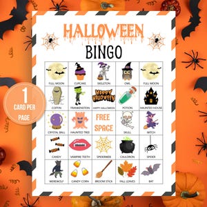 Halloween Bingo, 40 Halloween Bingo Cards, Halloween Activity for Kids ...