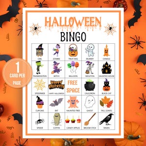 Halloween Bingo, 30 Halloween Bingo Cards, Halloween Activity for Kids ...
