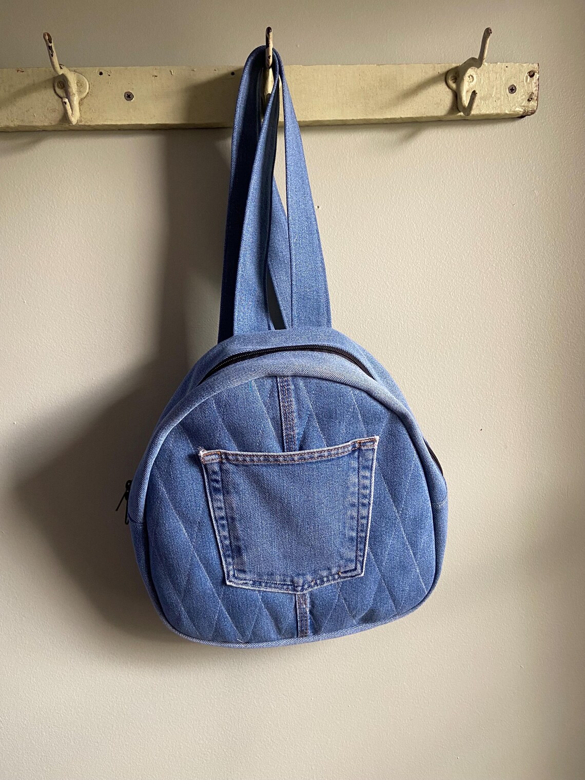 Denim Backpack, Upcycle Backpack, Recycled Denim Backpack - Etsy
