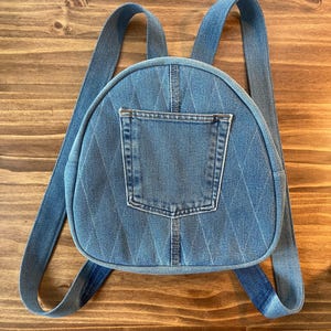 Denim Backpack, Upcycle Backpack, Recycled Denim Backpack - Etsy