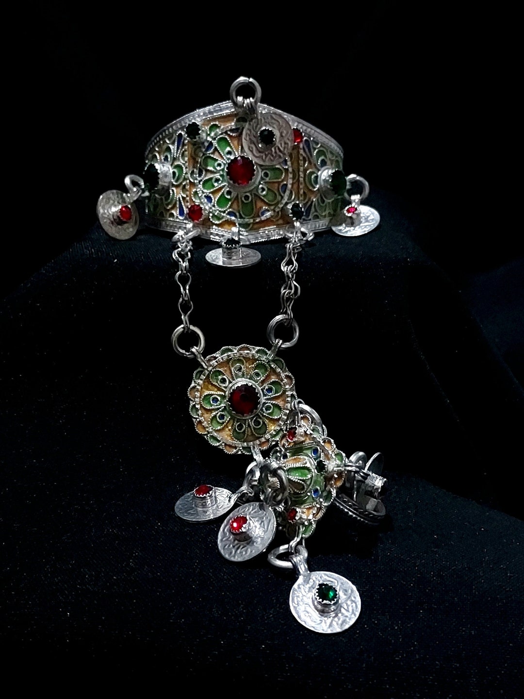 Amazigh Jewelry, Handmade Silver Handdress, Crafted in Tiznit, Morocco ...