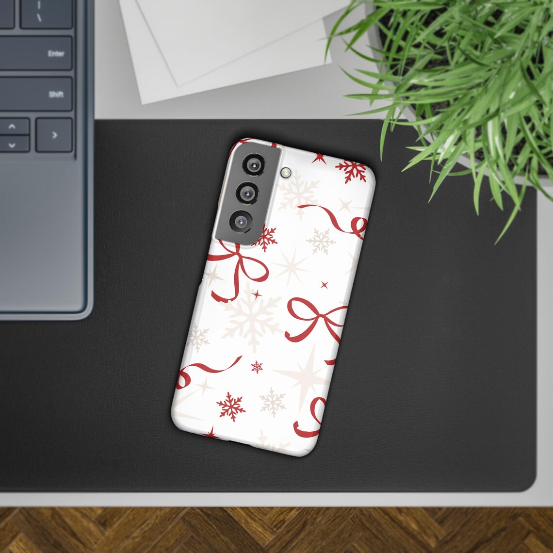 Stylish Holiday Bows and Ribbon Phone Case: Slim Glossy or Matte Case ...
