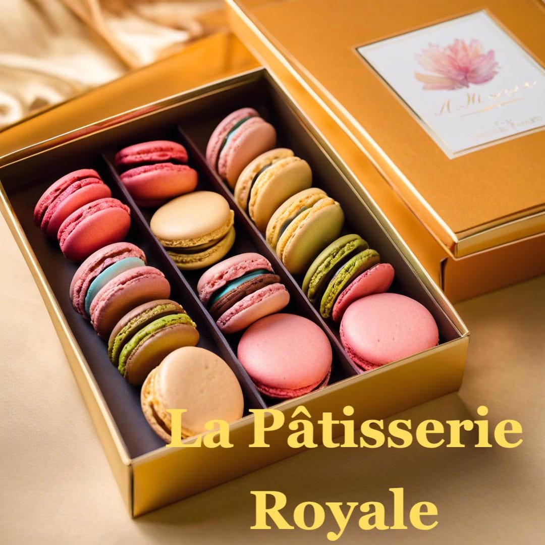 12 French Gourmet Macarons Variety Box - 12 Assorted Flavors -LUXURY ...