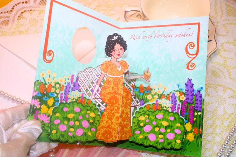 Jane Austen's Emma Inspired Handmade Pop-up Birthday Card | Yellow - Etsy