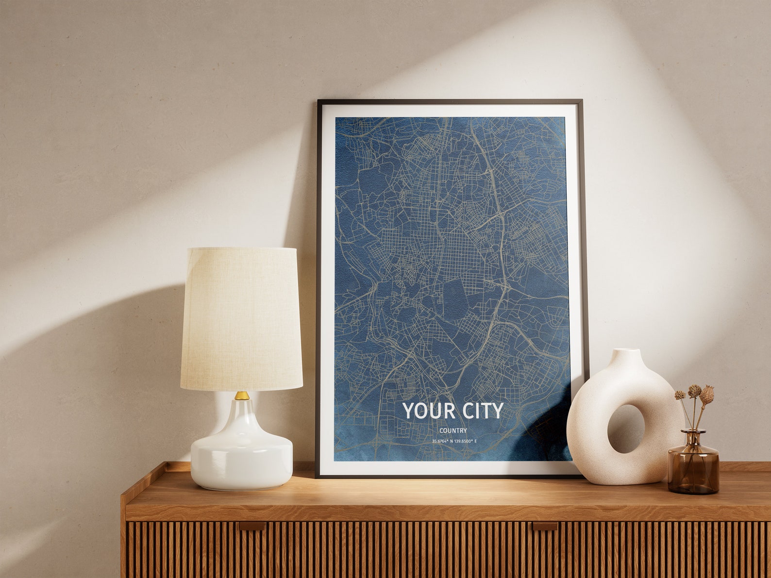 Printable Blueprint Style Map, Blueprint, Rustic. Old Style, Any City ...
