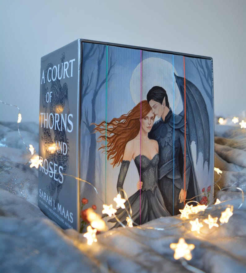 HARDCOVER A Court of Thorns and Roses Box Set Hand Painted Edges | Acotar | Special Edition ...
