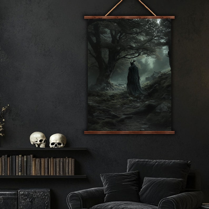 Druid Gothic Wall Decor Witchy Celtic Wall Art Wood Topped Wall ...